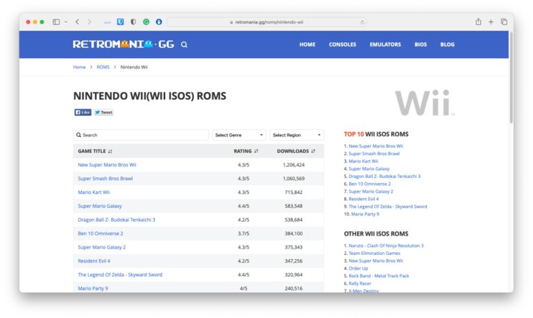 11 Safe Websites to Download Wii ROMs (2024) | eSportsLatest